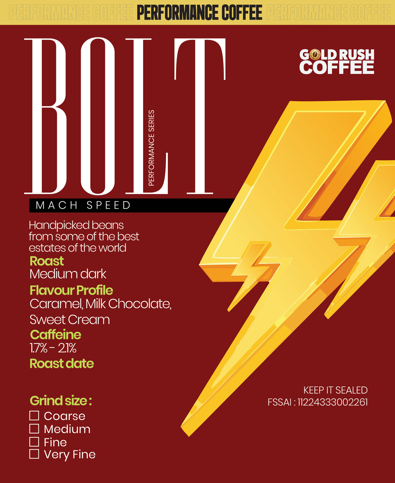 Goldrush Inspired By Bolt | Goldrush Sports Coffee